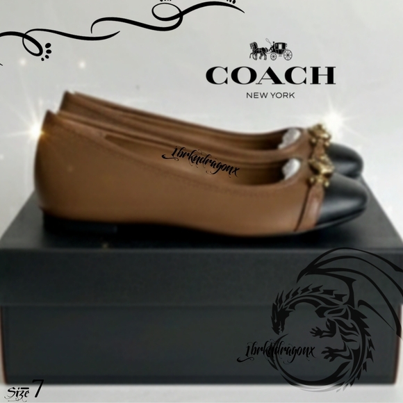 Coach | Shoes | Coach Womens Brown And Black Flats Sophisticated Nwt 7 ...